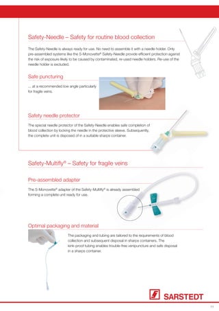 Toma de muestra sanguínea con Sarstedt | PDF