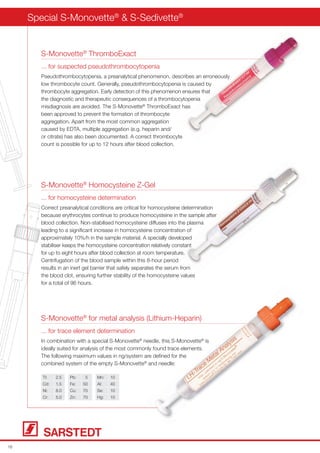 Toma de muestra sanguínea con Sarstedt | PDF