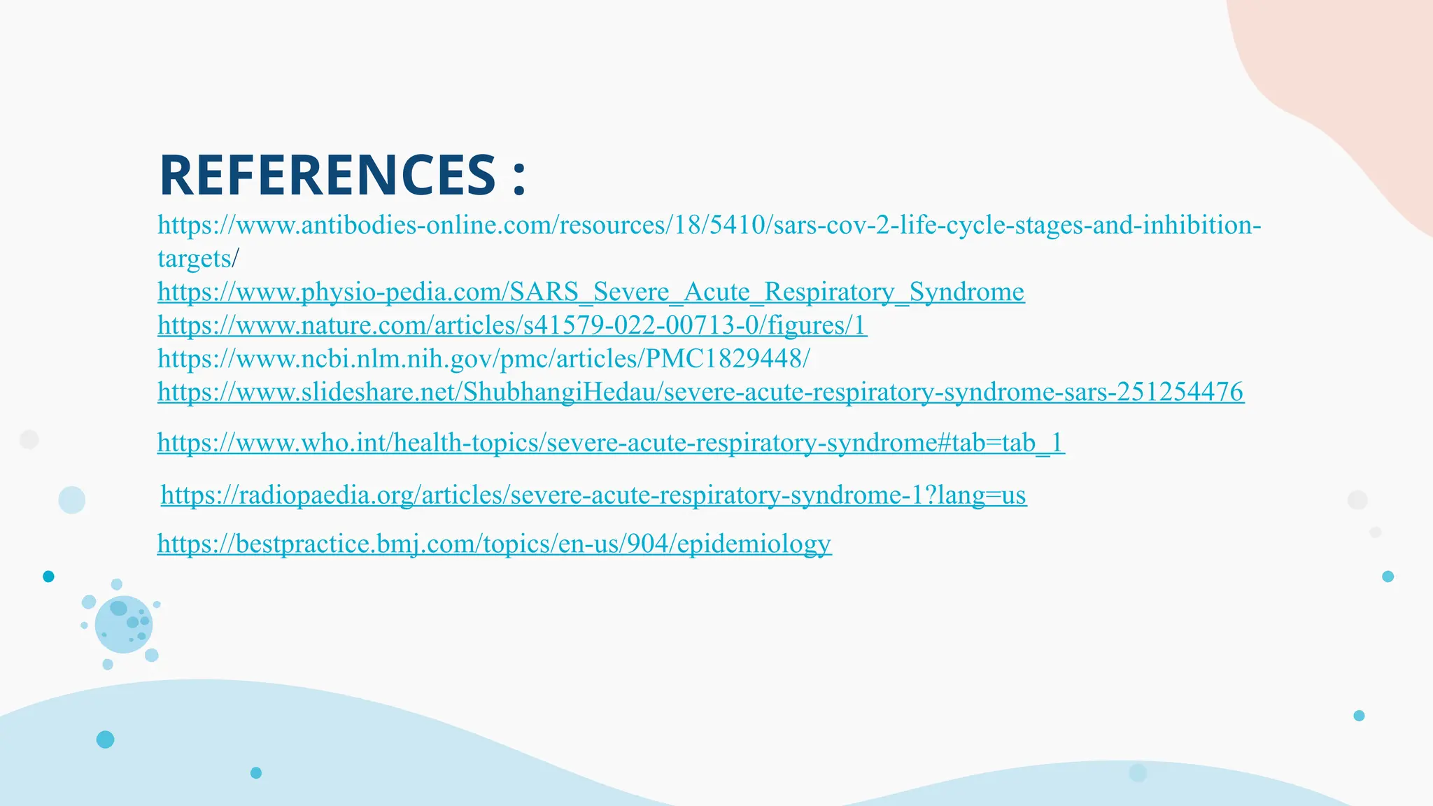 sars virus ( severe acute respiratory syndrome). | PPTX