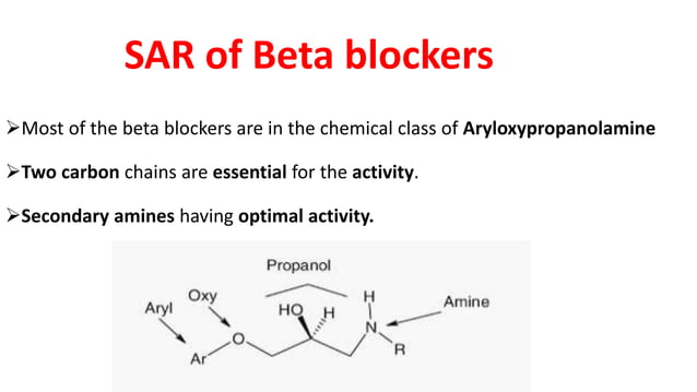SAR and Synthesis of adrenergic blockers | PPTX | Heart and ...