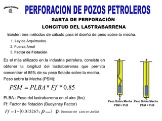 Sarta de perforaciòn y diseño | PPT