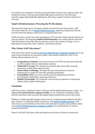 SAR Televenture-Leading the Future of Telecom & FTTH Infrastructure in ...