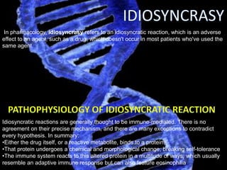 DRUG ABUSE & ADDICTION , IDIOSYNCRASY AND TACHYPHYLAXIS | PPTX