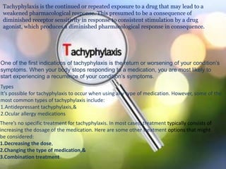 DRUG ABUSE & ADDICTION , IDIOSYNCRASY AND TACHYPHYLAXIS | PPTX