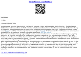 Sartre No Exit Essay | PDF | Agnosticism | Religion & Spirituality