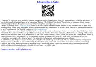 Sartre No Exit Essay | PDF