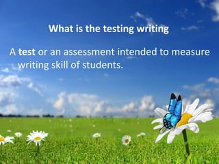 Testing Writing and Rubrics | PPT