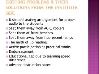 hearing impaired and learning disabled students | PPTX