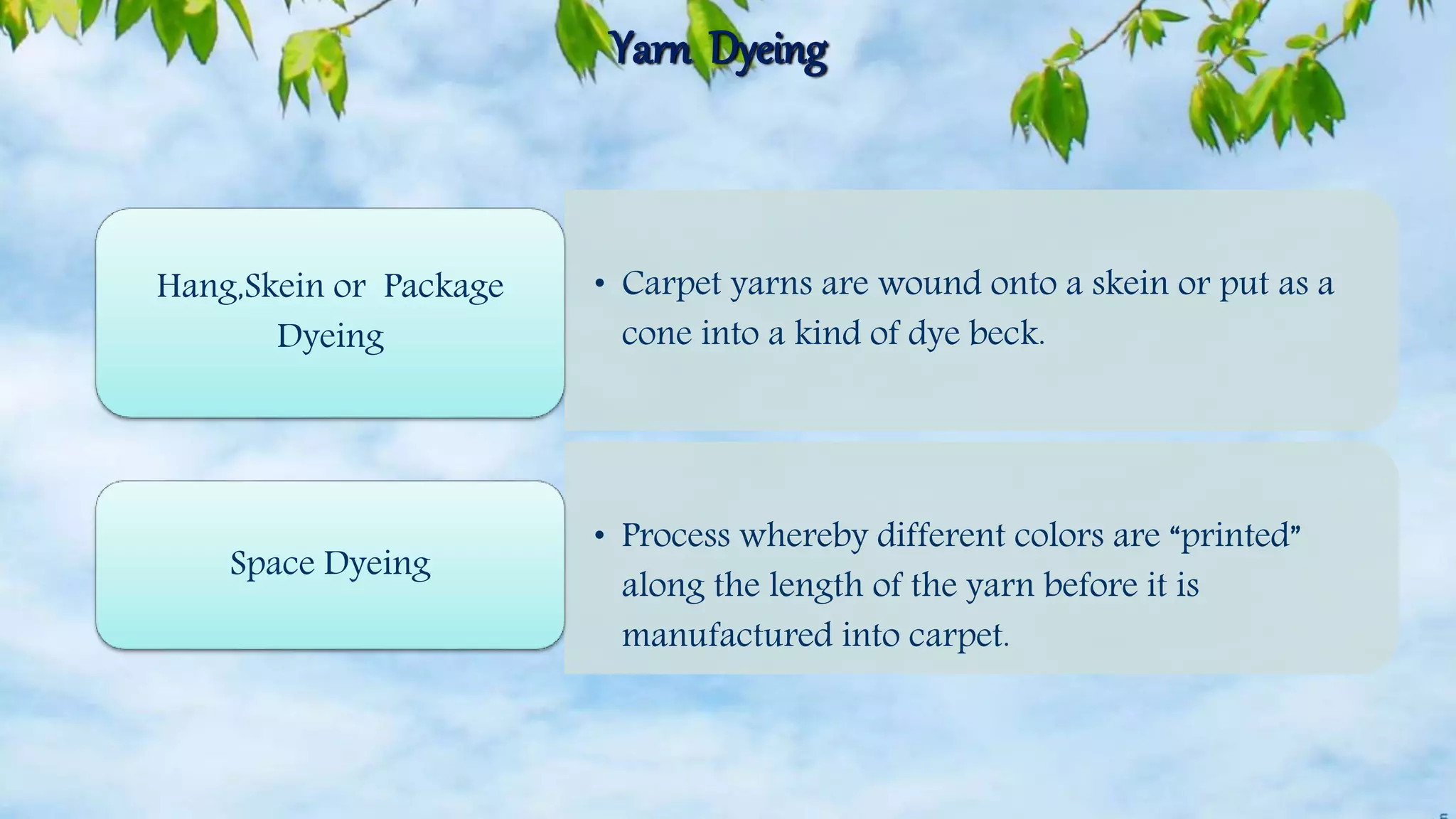Carpet processing | PPTX