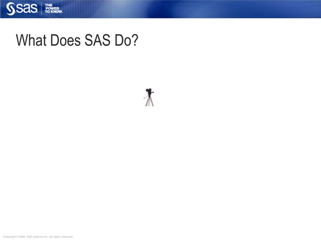 "Being creative with data" 25th November - SAS presentation | PPT