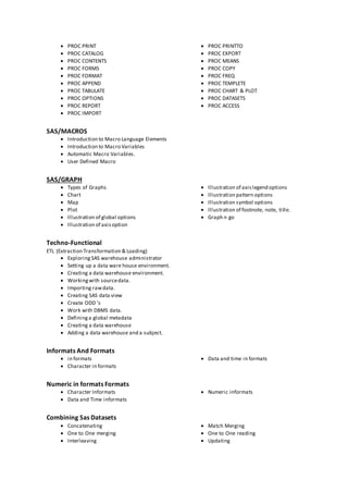 SAS Online Training Institute in Hyderabad - C-Point | DOCX