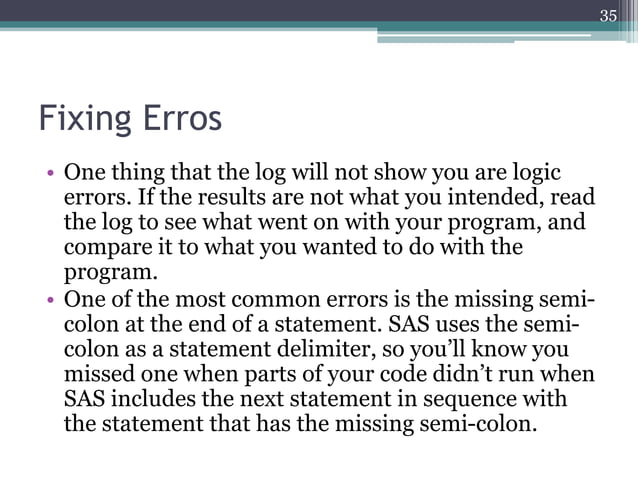 Sas Mainframe Program Tips