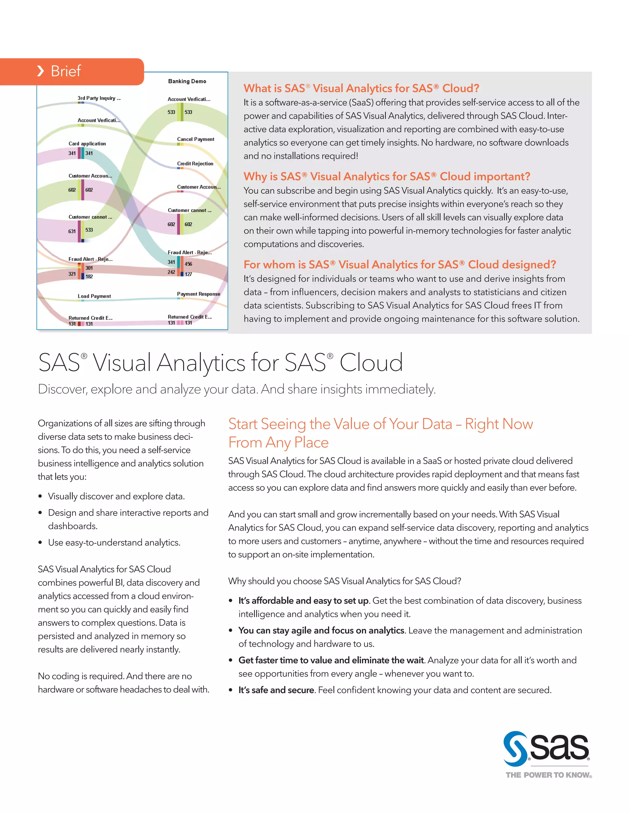 SAS® Visual Analytics for SAS® Cloud | PDF | Cloud Computing | Internet