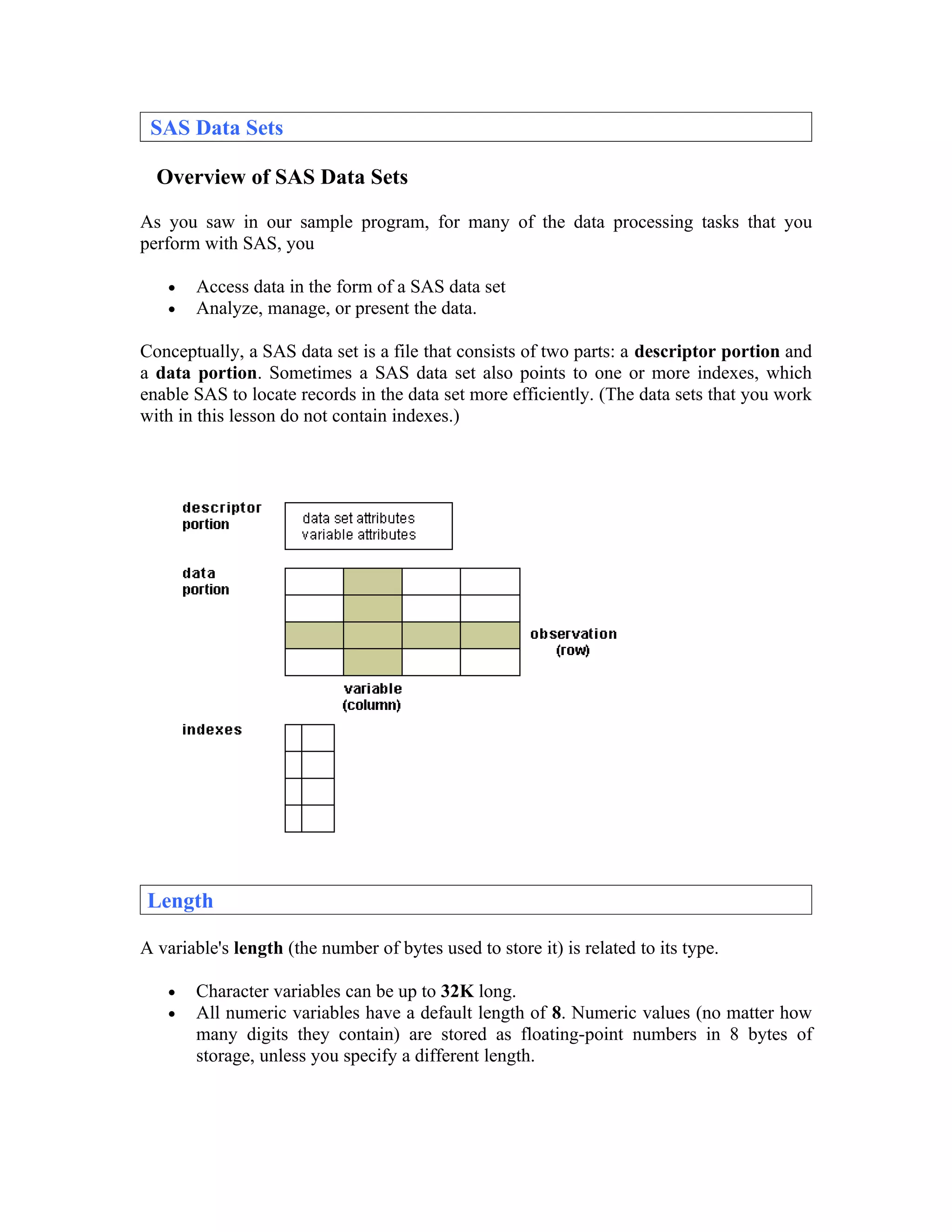 Introduction to SAS | DOC