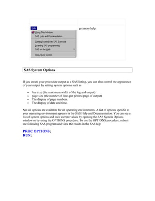 Introduction to SAS | PDF