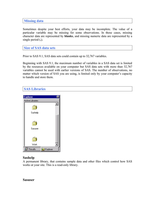 Introduction to SAS | PDF