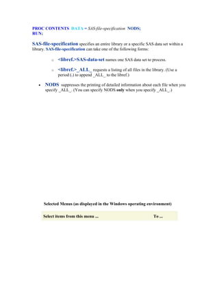 Introduction to SAS | PDF