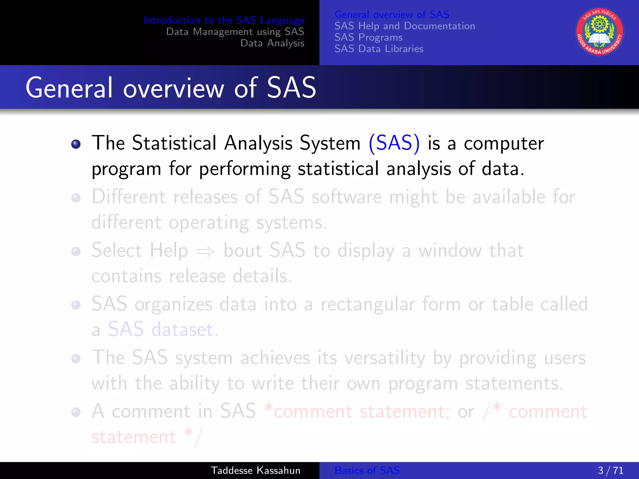 Basics of SAS | PPT