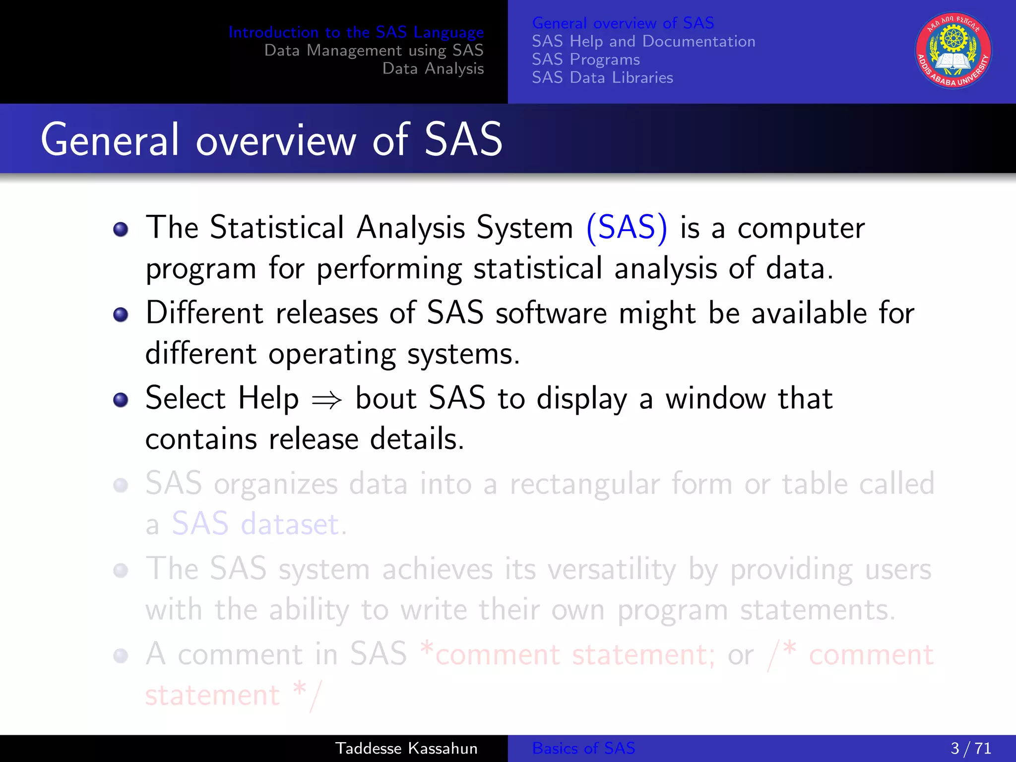 Basics of SAS | PPT