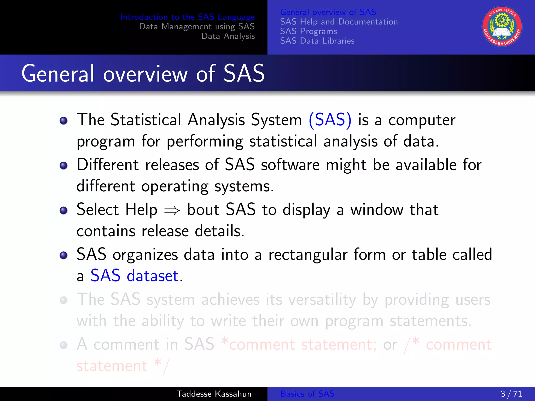 Basics of SAS | PPT