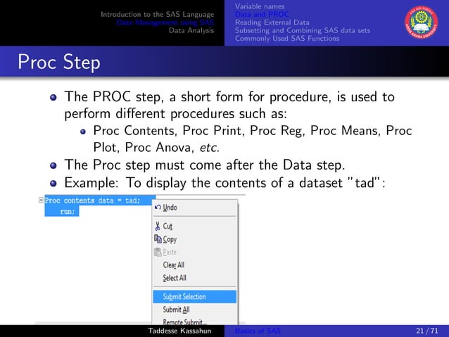 Basics of SAS | PPT