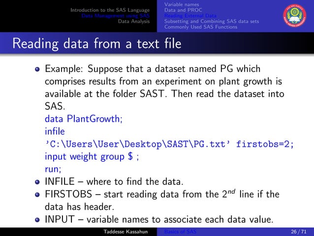 Basics of SAS | PPT