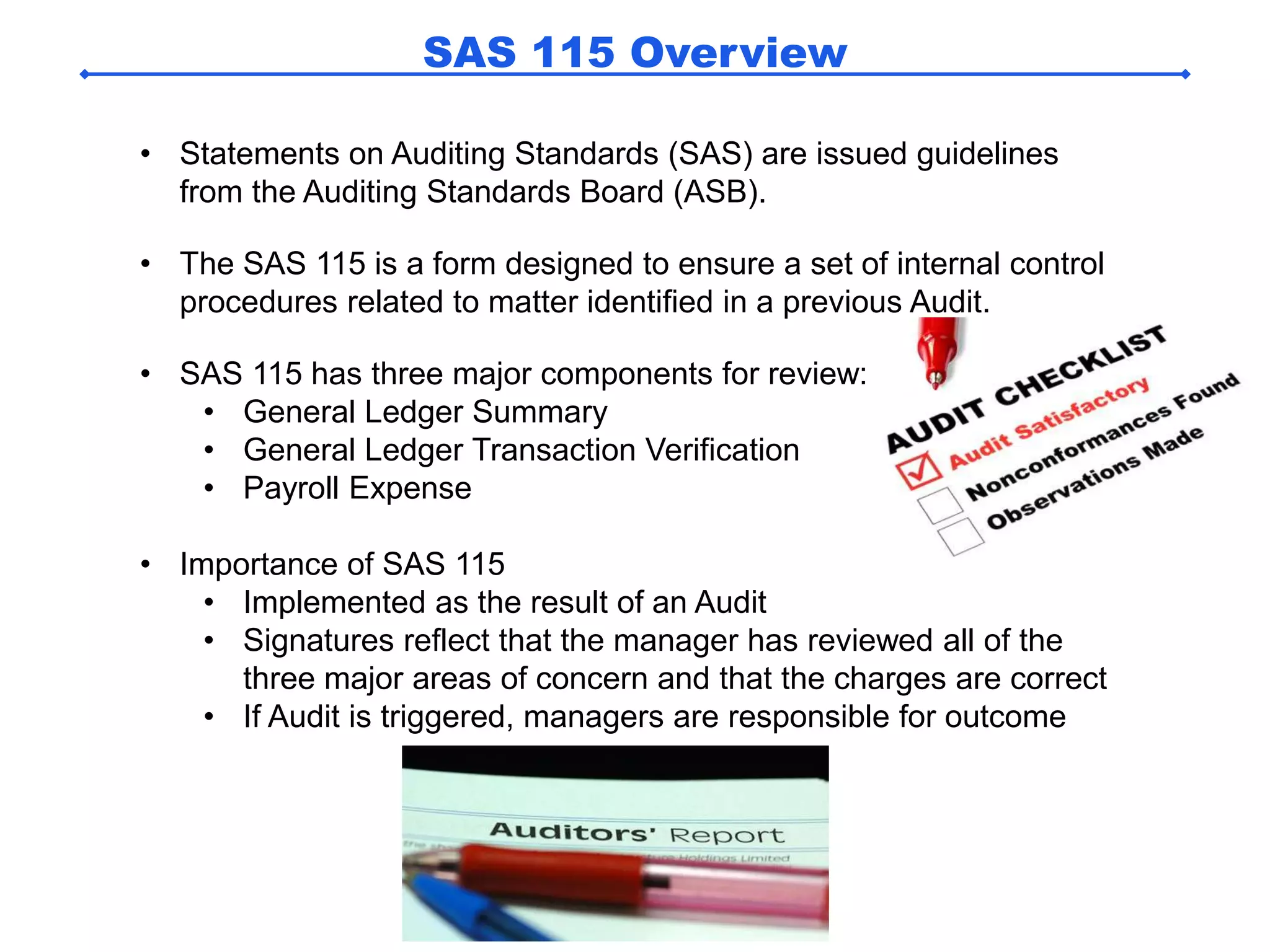 SAS 115 Overview | PPTX