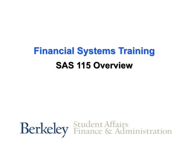 SAS 115 Overview | PPTX