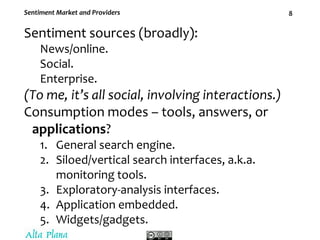 Sentiment Analysis: The Marketplace and Providers | PPT