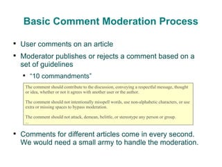 Industrialize Sentiment Analysis for Comment Moderation | PPT