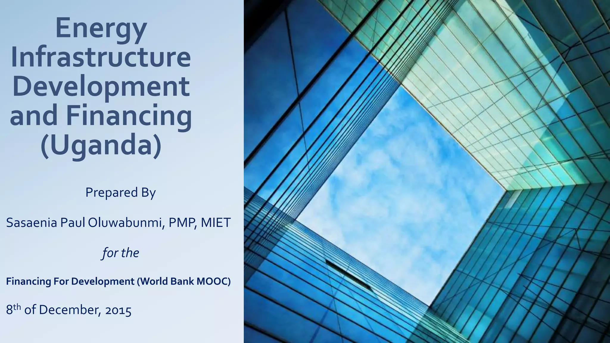 Sasaenia Paul Oluwabunmi (submitted to the World Bank ffd MOOC) | PPTX