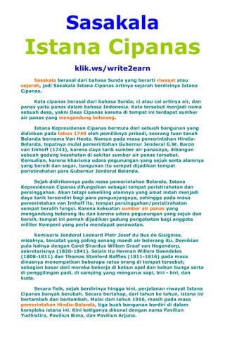 Sasakala Istana Cipanas | DOC