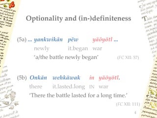 In after years: Classical Nahuatl phrase structure in the light of ...