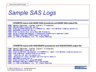 SAS and 80/20 | PPT