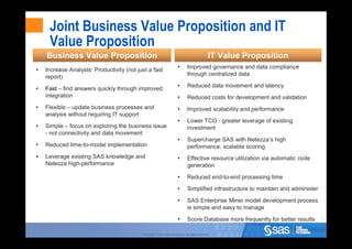 SAS and Netezza Enzee universe presentation_20_june2011 | PDF