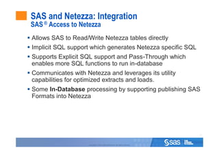 SAS and Netezza Enzee universe presentation_20_june2011 | PDF