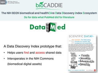 NIH BD2K DataMed metadata model - Force11, 2016 | PDF | Databases | Computer Software and ...