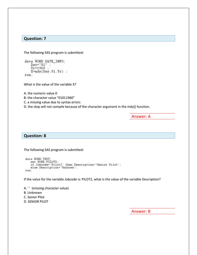 Base SAS Full Sample Paper | PDF