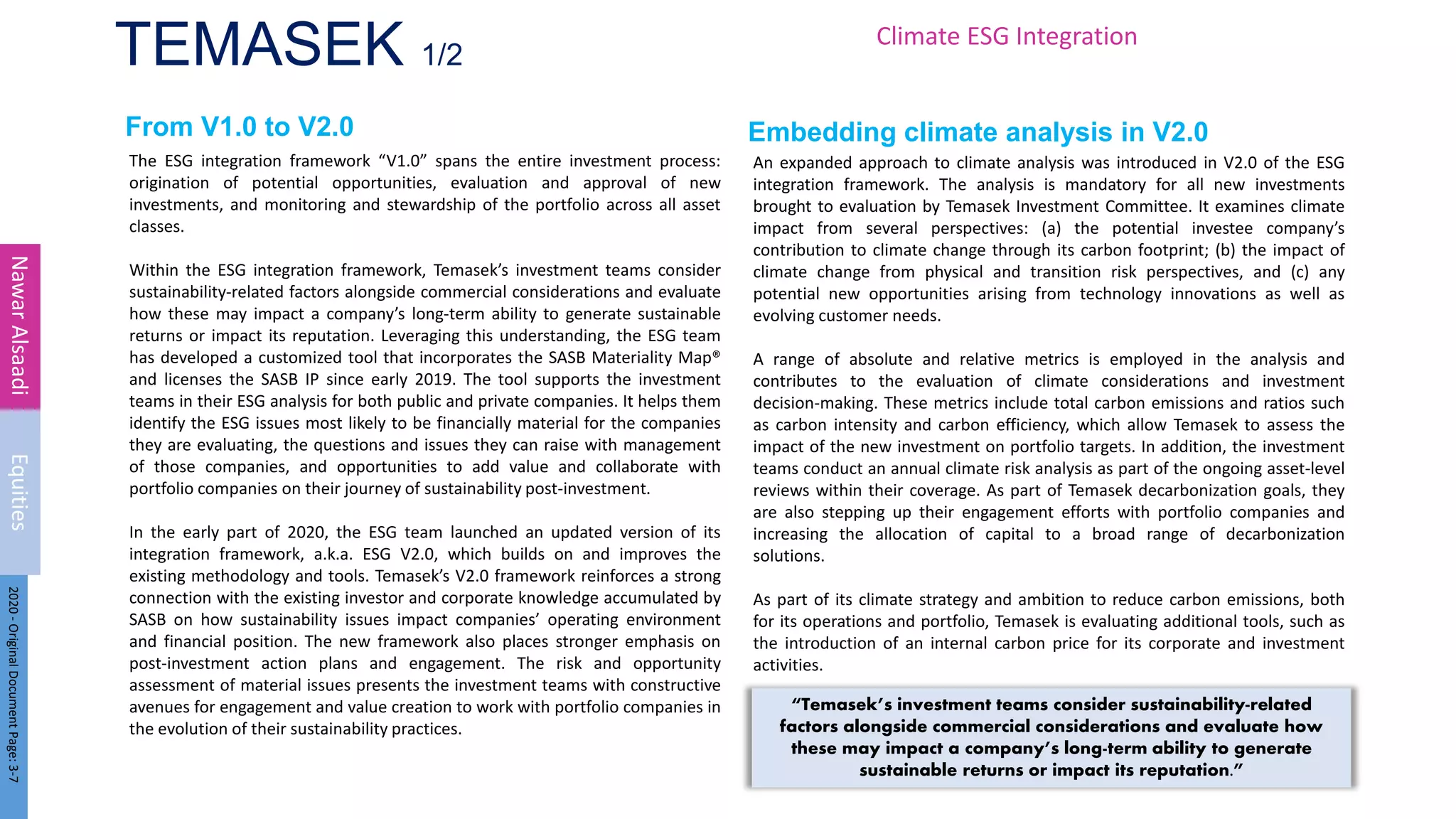 ESG Integration Case Studies (SASB Edition) | PDF