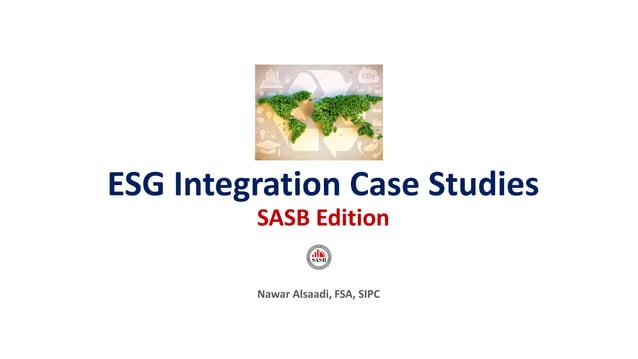 ESG Integration Case Studies (SASB Edition) | PDF