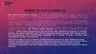 SAS Clinical training program in Hyderabad | PPTX