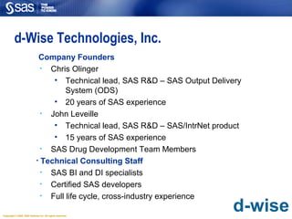 d-Wise | SAS Clinical Data Integration | PPT
