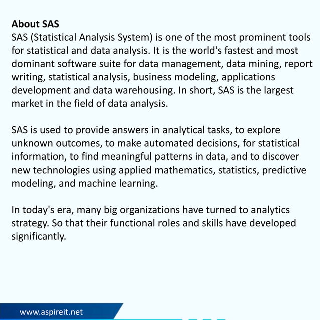 SAS Clinical Trials Programmer Certification: Why SAS is the best ...
