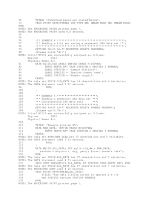 Sas code for examples from a first course in statistics | DOCX | Programming Languages | Computing
