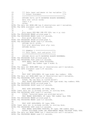 Sas code for examples from a first course in statistics | DOCX ...