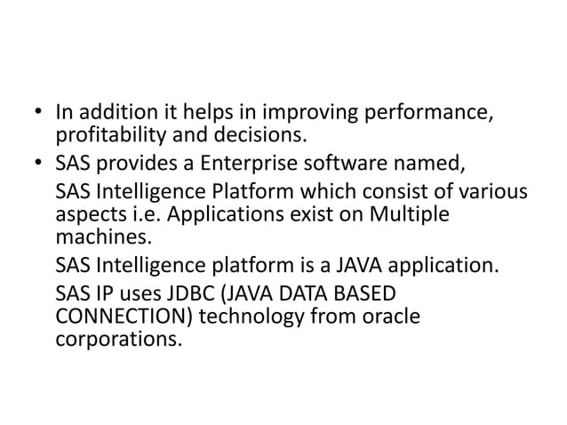 Sas Statistical Analysis System