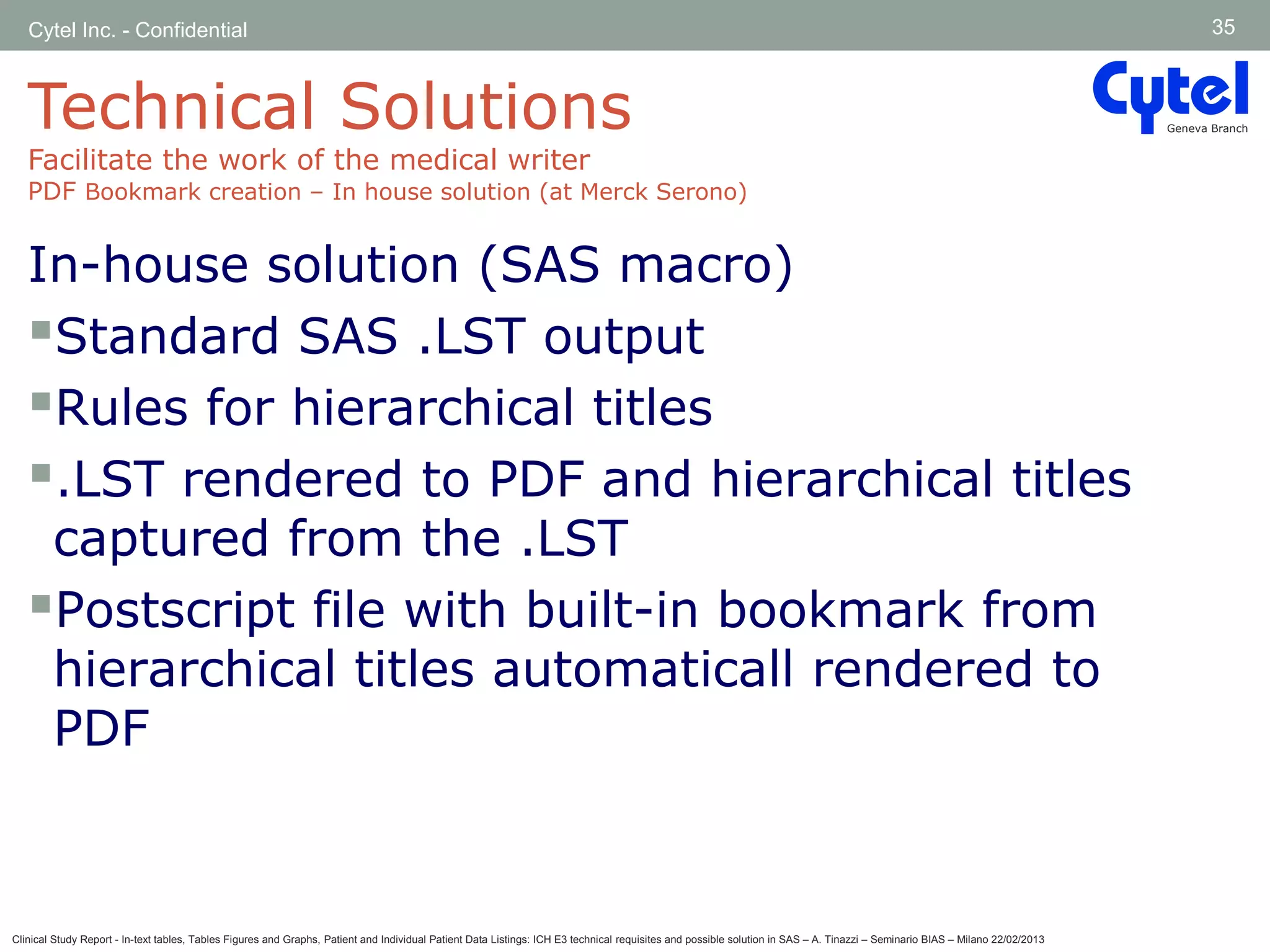 CLINICAL STUDY REPORT - IN-TEXT TABLES, TABLES FIGURES AND GRAPHS ...