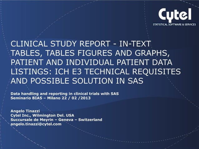 CLINICAL STUDY REPORT - IN-TEXT TABLES, TABLES FIGURES AND GRAPHS ...