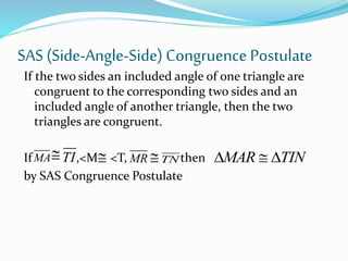Sas congruence postulate | PPTX