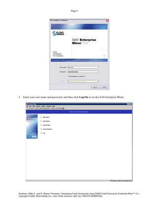 Sas credit scorecards | PDF